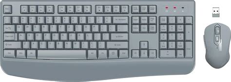 Wireless Keyboard And Mouse Combo Edjo 2 4g Full Sized Ergonomic Computer Keyboard