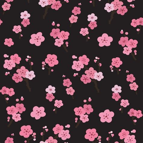 Premium Vector Sakura Japanese Spring Vector Seamless Pattern