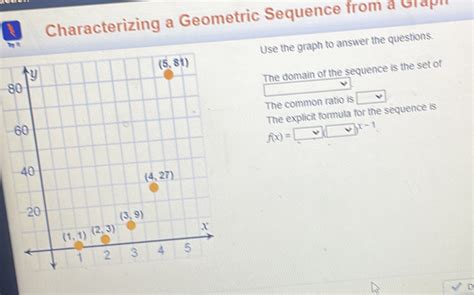 A Characterizing A Geometric Sequence From A Graph B It Use The Graph To Answer The Questi [math]