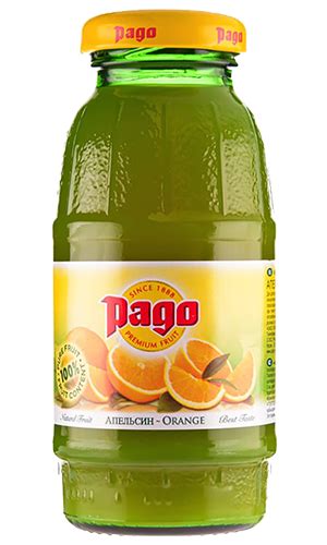 Сок Pago Апельсин, без сахара, 0.2 л - GRAPE WINE & KITCHEN