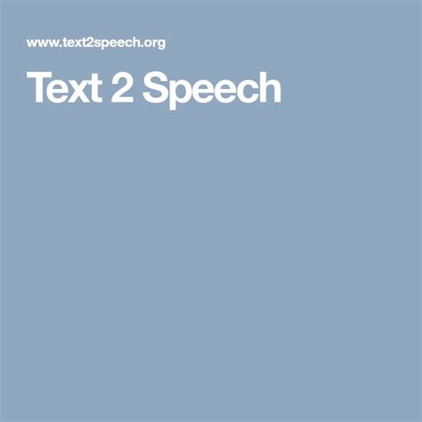 Text 2 Speech Speech Speech Synthesis Text