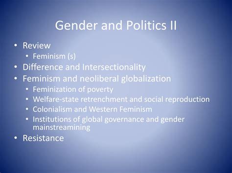 PPT Gender And Politics II PowerPoint Presentation Free Download ID