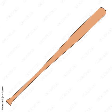 2d Cartoon Illustration Of Baseball Bat Stock Illustration Adobe Stock