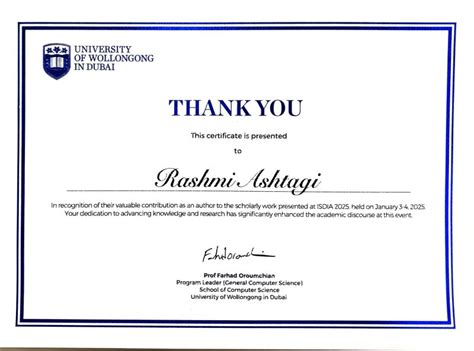 Rashmi Ashtagi On Linkedin Gratitude Research Isdia2025 Universityofwollongong