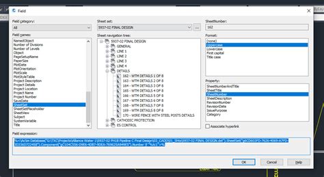 Solved Inserting A Sheet Set Field Into A Label Style Autodesk Community