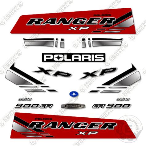 Fits Polaris Ranger 900 Efi Xp Decal Kit Utility Vehicle Red Equipment Decals