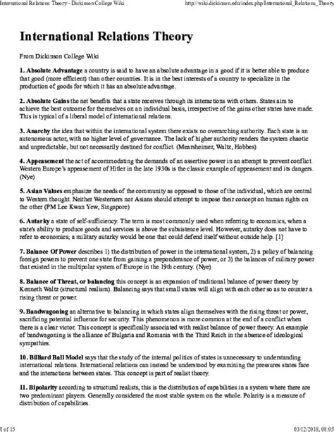 Pdf International Relations Theory Robert Gichura