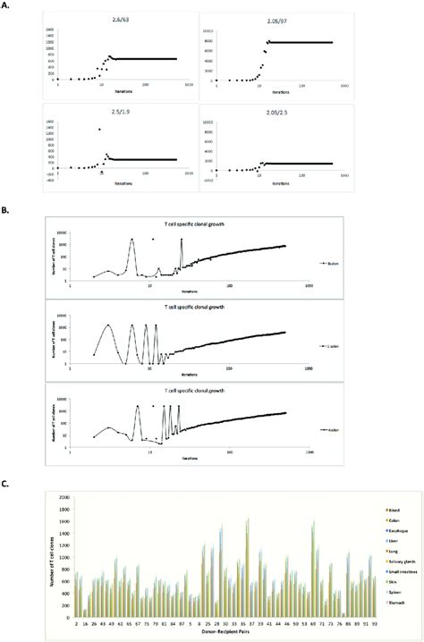 T Cell Clonal Growth In Sct Simulations A Individual T Cell Clone Download Scientific Diagram