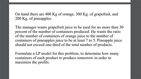 solved 2 product mix problem ex a company makes 4 types of