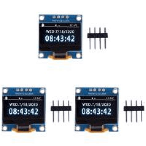 Módulo Oled 096 Pulgadas 4 Pines Iic 128x64 Ssd1315 Unidad Para Arduino Dislay Blanco