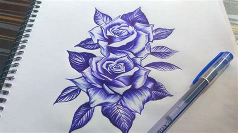 Rose Drawing With Pen At Gabriel Williamson Blog