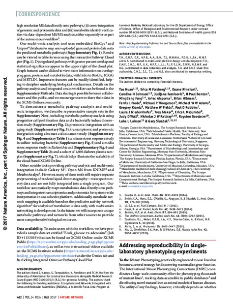 Pdf Addressing Reproducibility In Single Laboratory Phenotyping