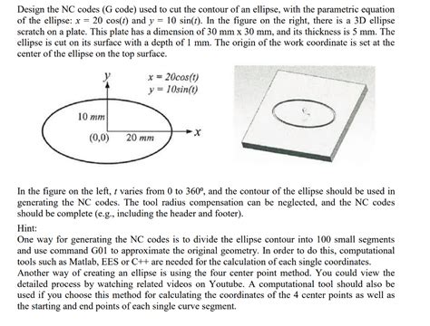 Solved Design The NC Codes G Code Used To Cut The Contour Chegg