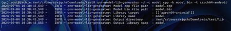 qnn model lib generator no response