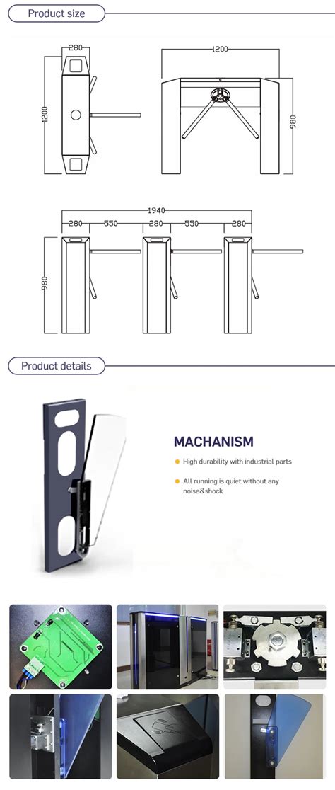 Security Semi Automatic Tripod Turnstile Hs Code Three Metal Rods