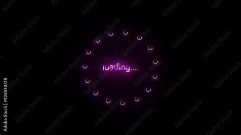 Glowing Neon Circle Loading Animation Loading Wheel Animation Loading