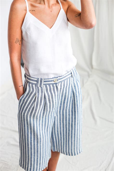 Linen Bermuda Shorts Raquel Offon