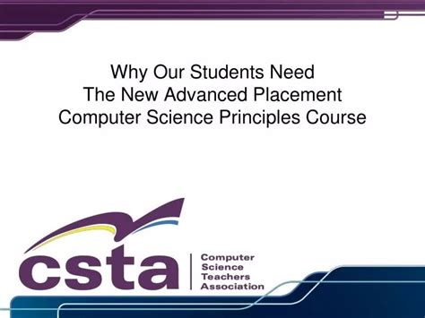 PPT - Why Our Students Need The New Advanced Placement Computer Science ...