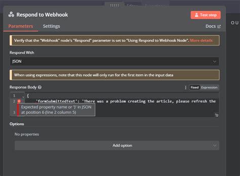 Respond To Webhook Node In Form Is Missing Questions N N Community