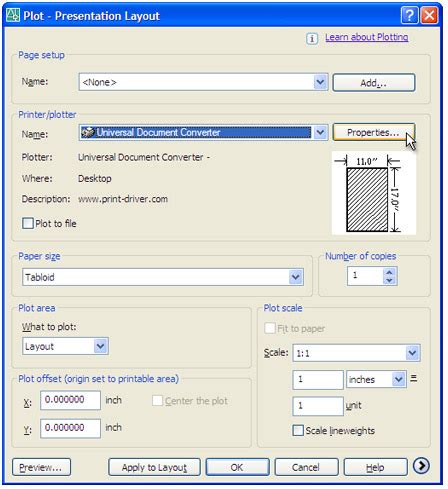 Print Selection Autocad Filnarctic