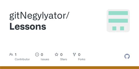 Github Gitnegylyatorlessons