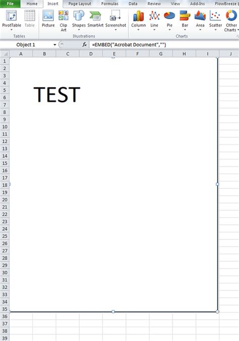 inserting objects into excel not showing file software spiceworks