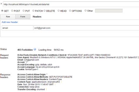 Nodejs Advanced Rest Client Chrome Extension Get Request With