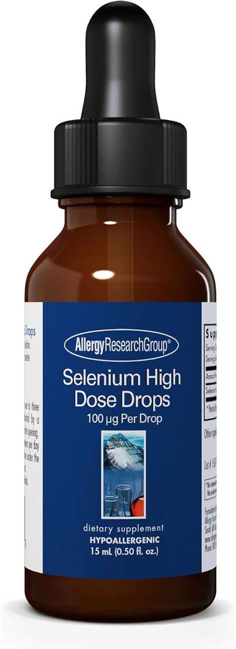 Allergy Research Group Selenium High Dose Drops 100mcg Per Drop Selenium Liquid