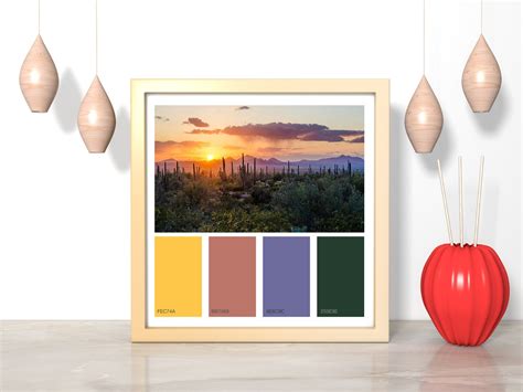 Desert Sunset Color Palette Photo Print Wall Art Etsy