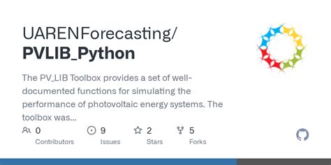 Github Uarenforecastingpvlibpython The Pvlib Toolbox Provides A