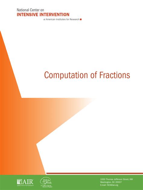 Computation Of Fractions Addition Subtraction Multiplication Division Pdf Mathematics
