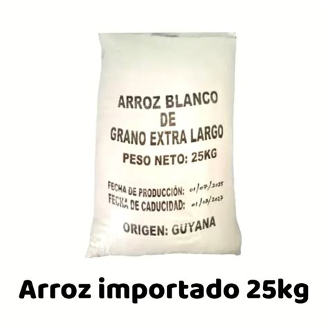 Saco De Arroz Importado 25kg Granos Leguminosas Comidapamigente