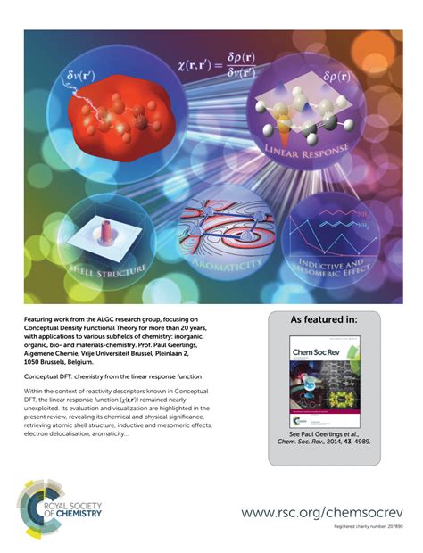 PDF Conceptual DFT Chemistry From The Linear Response FunctionmInform AbstracConceptual DFT