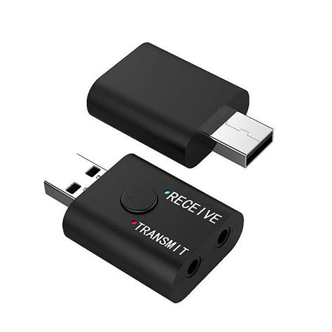 อุปกรณ์ภายในรถยนต์ 2 In 1 Usb บลูทูธ ตัวรับส่งสัญญาณ Usb Bluetooth5 0 Adapter Audio Transmitter