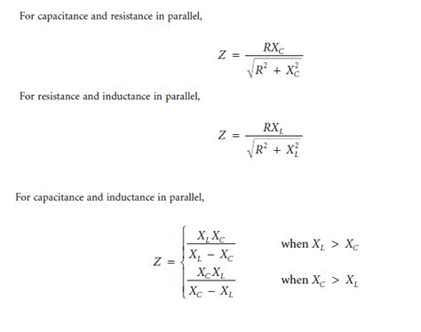 Capacitance Reactance Formula