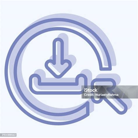 아이콘 클릭하여 다운로드합니다 버튼 다운로드 기호와 관련이 있습니다 투톤 스타일 심플한 디자인 일러스트레이션 가상현실에 대한 스톡 벡터 아트 및 기타 이미지 Istock