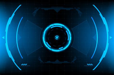 Hud 패널 Vr 사용자 인터페이스 미래지향적 개념벡터 및 일러스트레이션 그래픽 사용자 인터페이스에 대한 스톡 벡터 아트 및