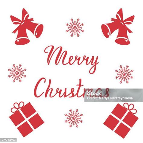 종과 눈송이가 있는 크리스마스 글자 겨울 방학을 위한 인사말 카드입니다 포장 엽서 및 포스터에 대 한 벡터 템플릿 0명에 대한 스톡 벡터 아트 및 기타 이미지 Istock