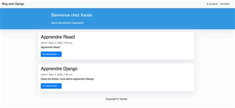 Créer Une Application De Blog Avec Django Et Bootstrap
