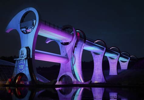 Falkirk Wheel At Night