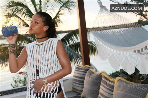 Rihanna Braless And Sexy In Barbados Aznude