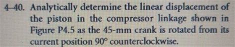 solved 40 analytically determine the linear displacement of