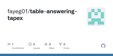 github fayeg01 table answering tapex
