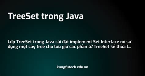Treeset Trong Java