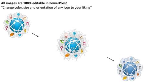 0814 Global Communication With Interconnected Devices Surrounding The Earth Globe Ppt Slides