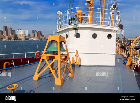 Nantucket Lightship Lv 112 Museum Boston Massachusettes Usa Stock