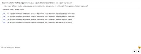 Solved Determine Whether The Following Problem Involves A Chegg Com