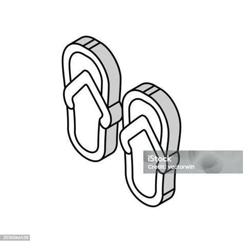 슬리퍼 여름 신발 아이소 메트릭 아이콘 벡터 일러스트 레이 션 냉장고에 대한 스톡 벡터 아트 및 기타 이미지 냉장고 등측투영법 마실 것 Istock