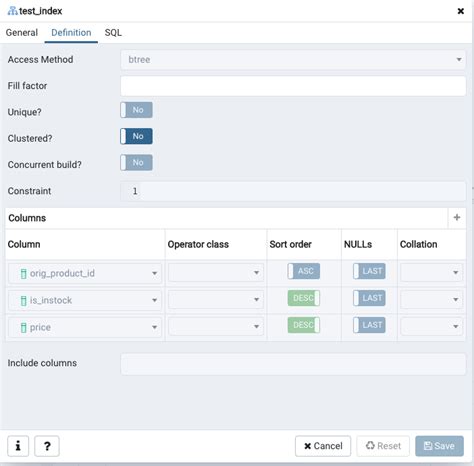 Sql How To Create An Index To Avoid Sorting Step Used With Distinct