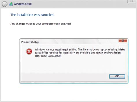 fix windows cannot install required files 0x80070570 techcult